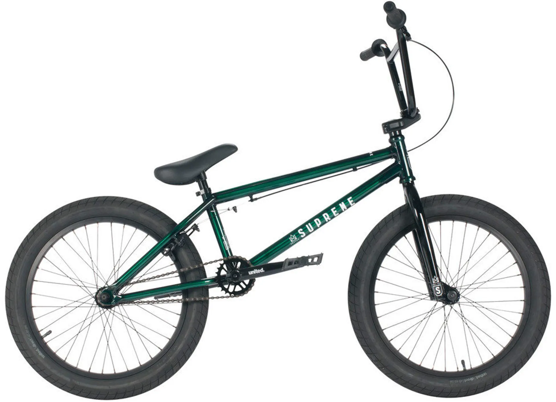 United Supreme 20 inch BMX Bike 2016 Gloss Dark Trans Green