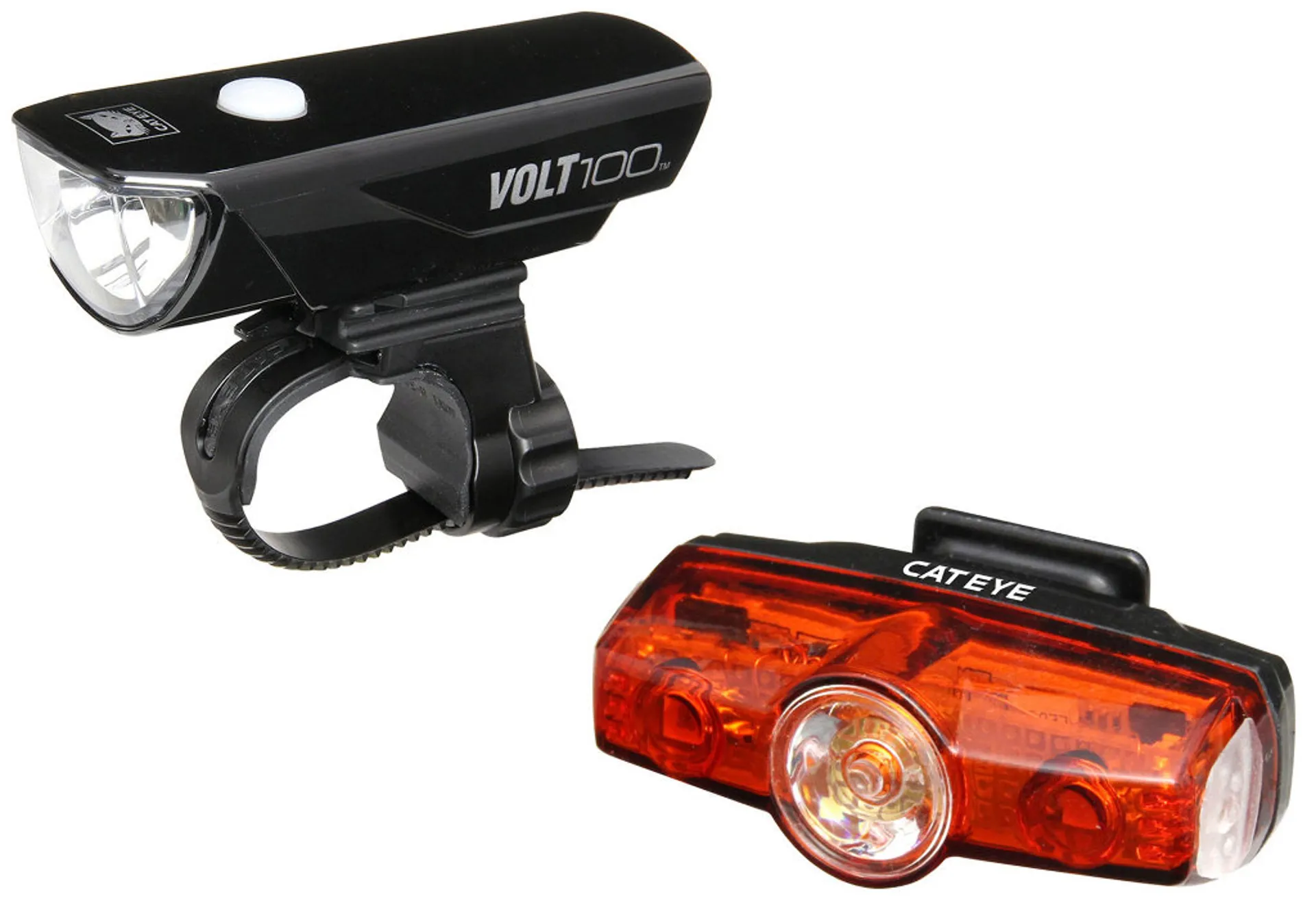 Cateye Volt 100 Rapid Mini Light Set Black
