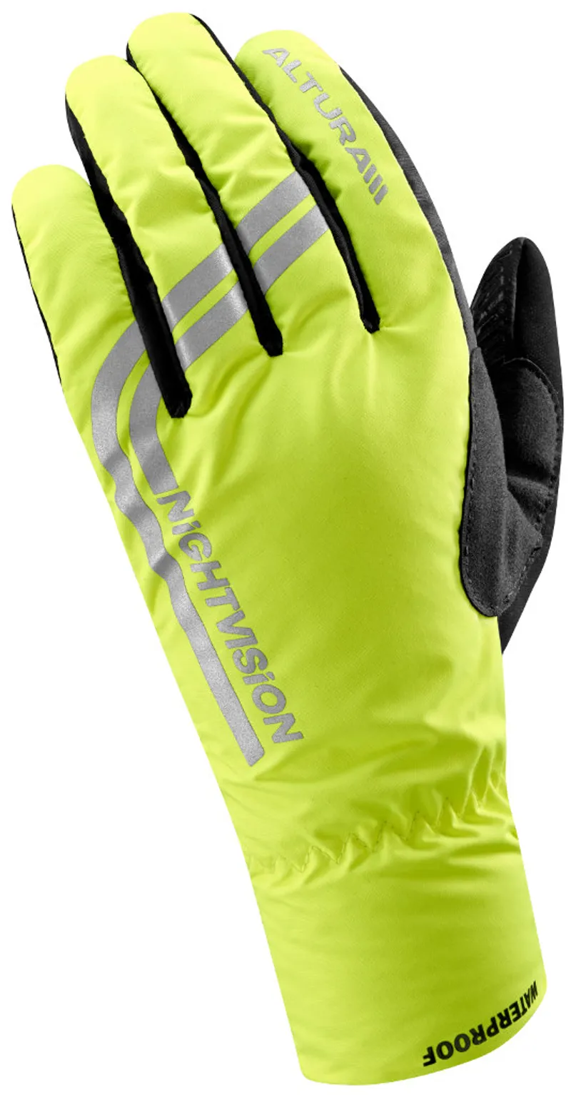 Altura Night Vision Waterproof Gloves Hi Vis Black/Yellow