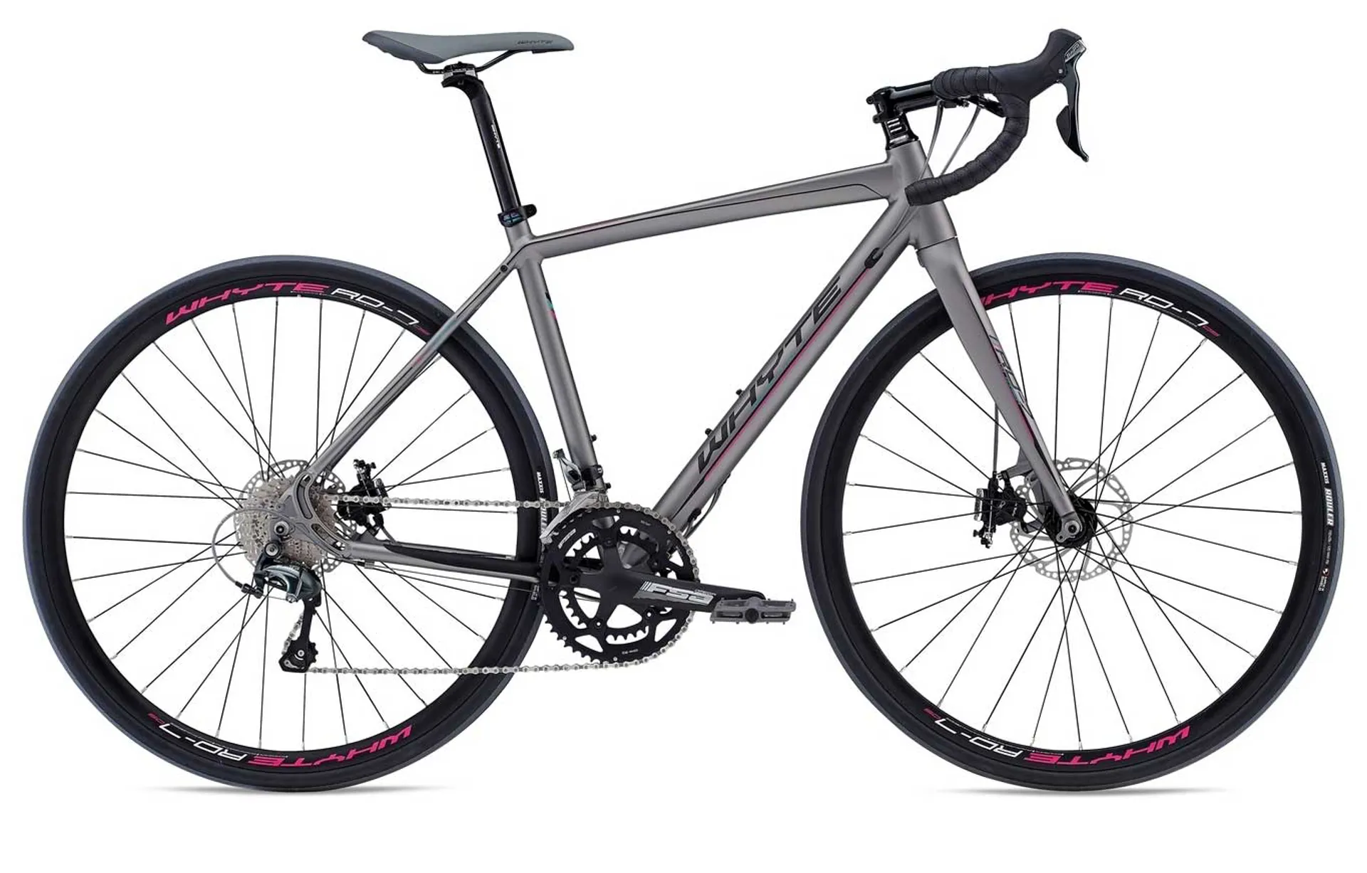 Whyte Devon Womens Disc Racing Road Bike 2016 Zinc/Magenta/Aqua