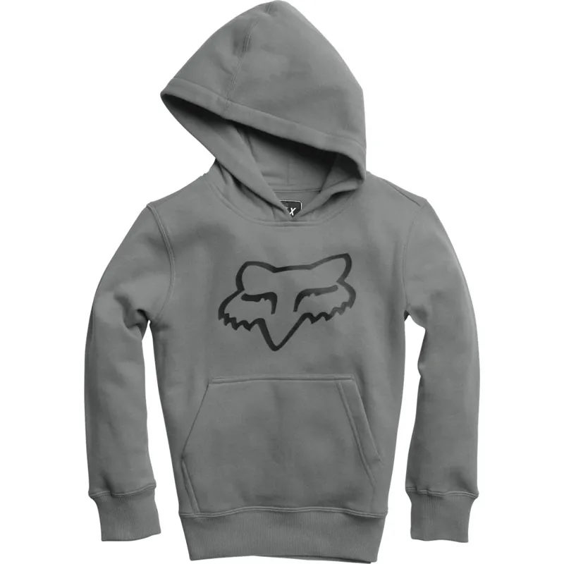 FOX Youth Legacy Pullover Fleece Hoodie Heather Graphite