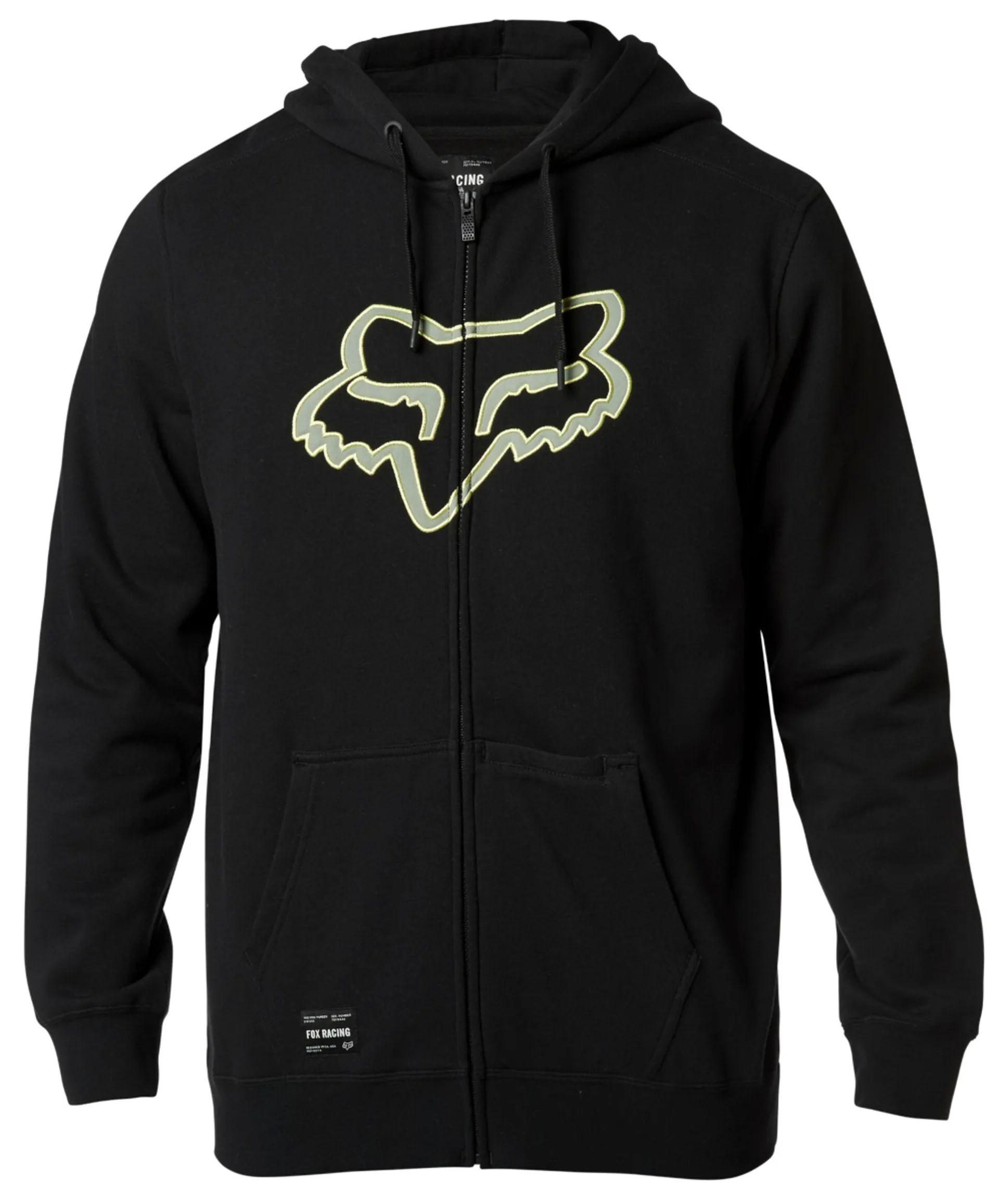 Fox Destrakt Zip Fleece Hoodie Black/Green