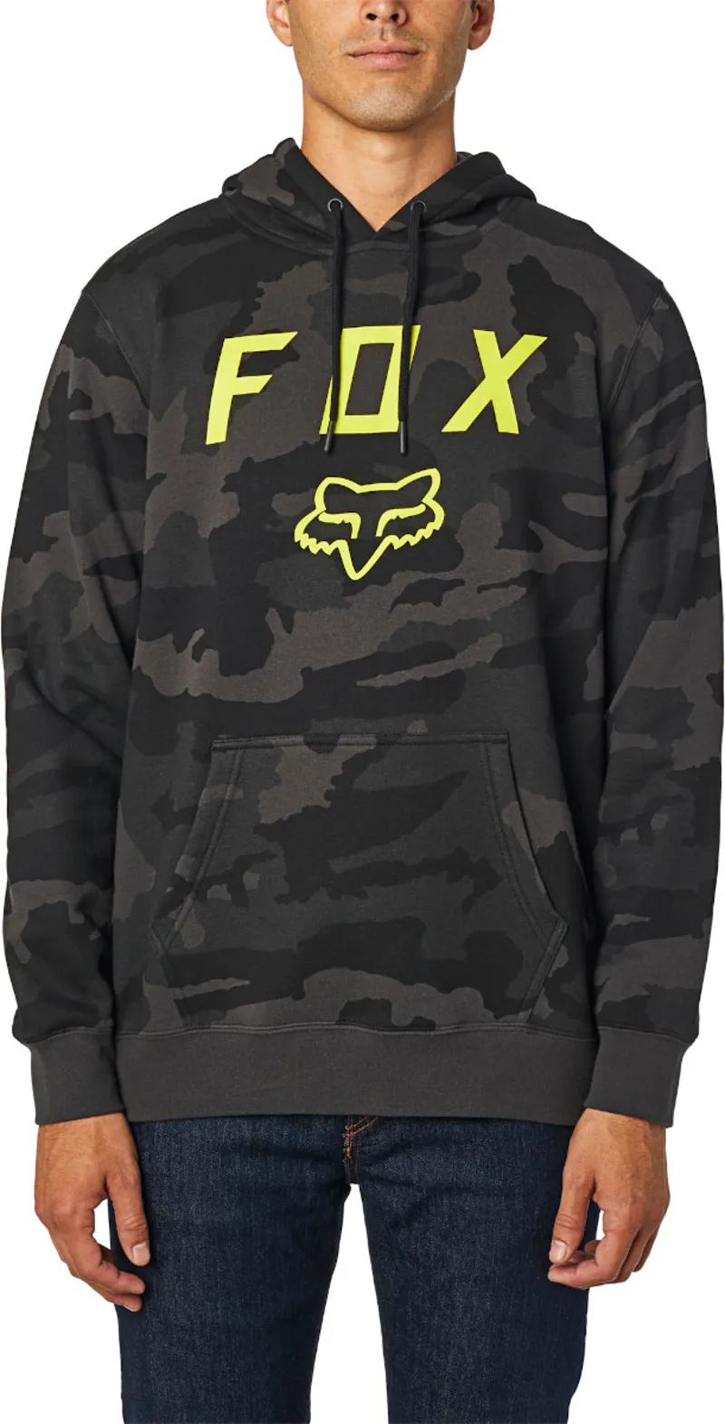 Fox Legacy Moth Camo Pullover Fleece Hoodie Black Camo
