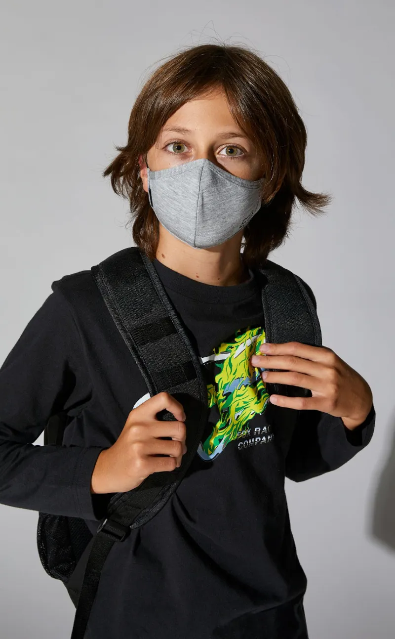 Fox Youth Face Mask Heather Grey