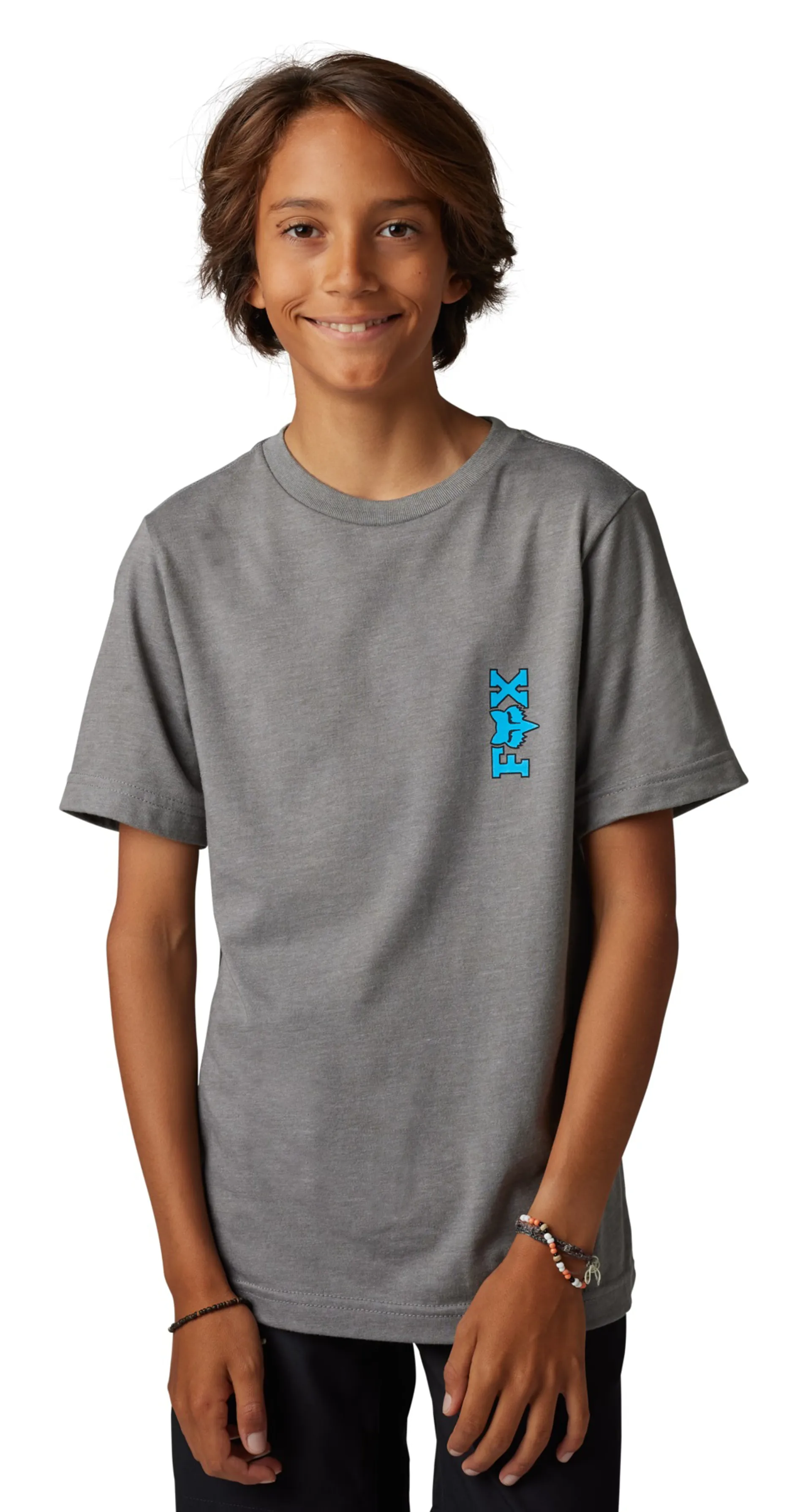 Fox Youth Barb Wire SS Tee Heather Graphite