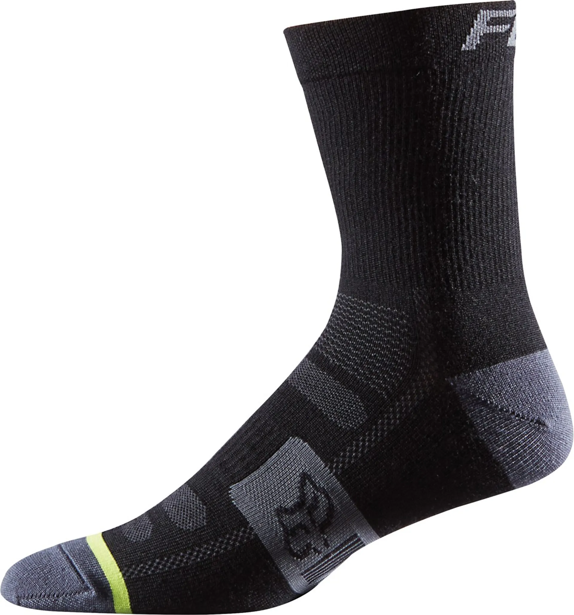 Fox Merino Wool 6inch Socks Black