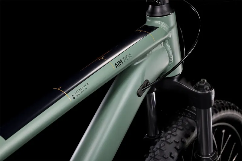 Cube Aim Pro Hardtail Mountain Bike 2022 Olive/Orange