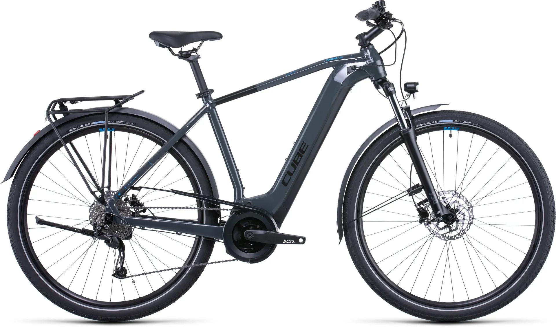 Cube Touring Hybrid One 400 Electric Bike 2022 Grey/Blue