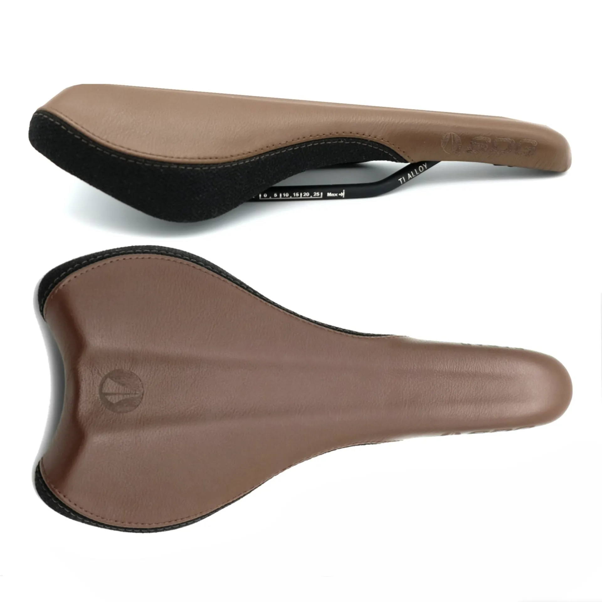 SDG Radar Ti-Alloy MTB Saddle Brown Leather Top/Black Kevlar Side
