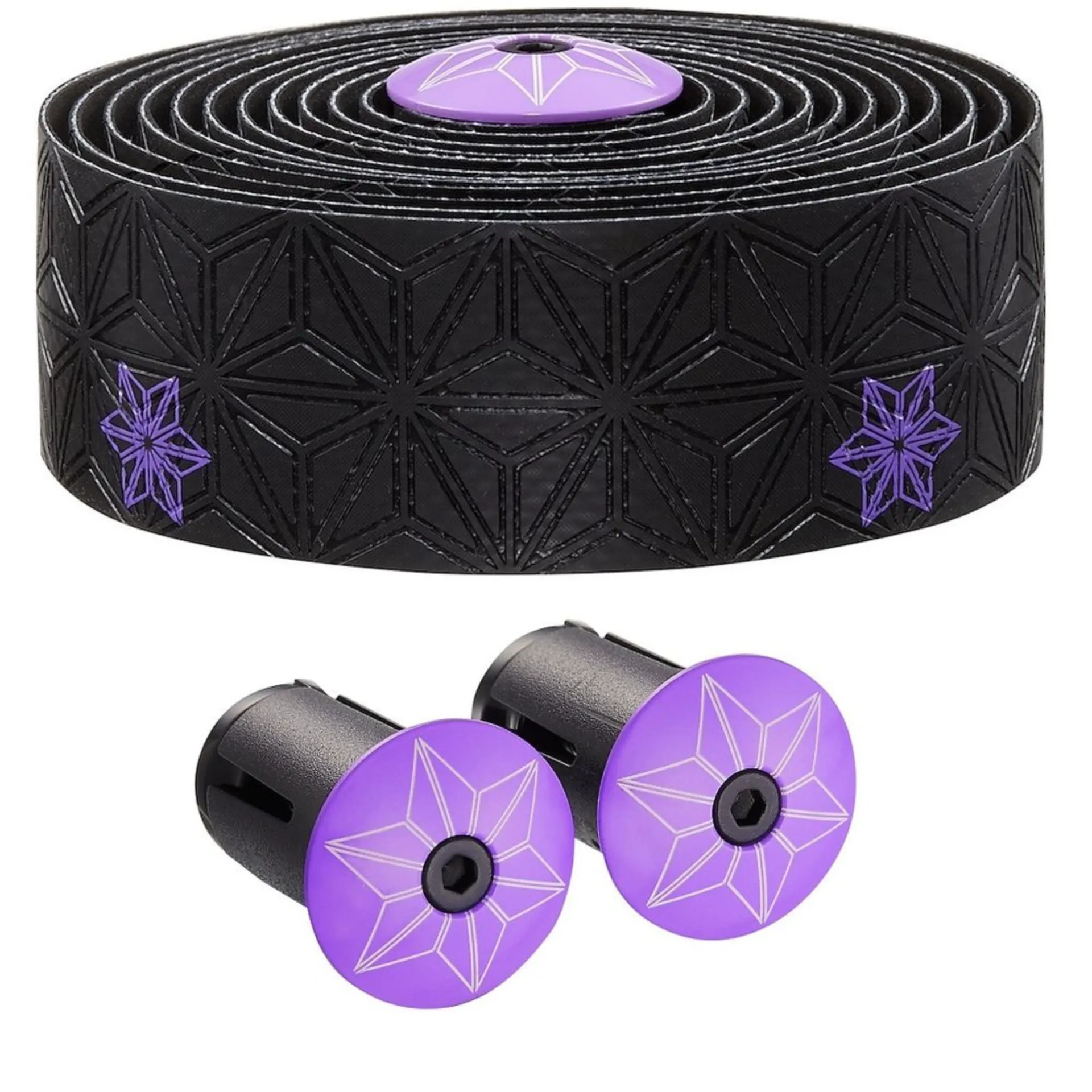 Supacaz Super Sticky Kush Galaxy Road Bar Tape Black/Neon Purple
