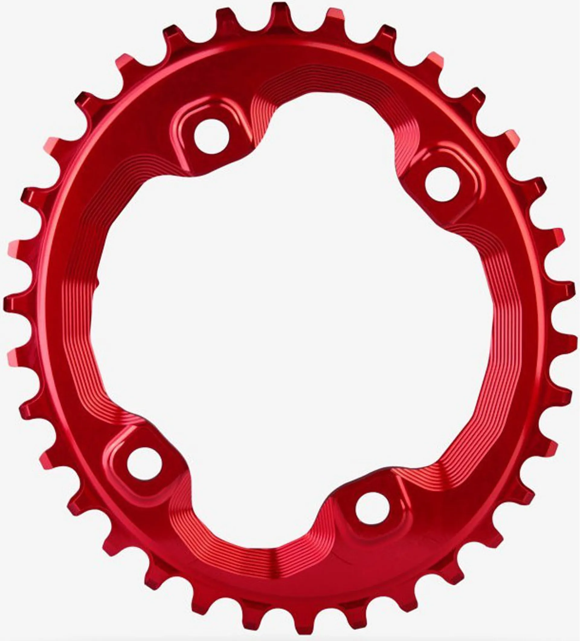 Absolute Black XT M8000/MT700 Spider Mount Oval Chainring Red