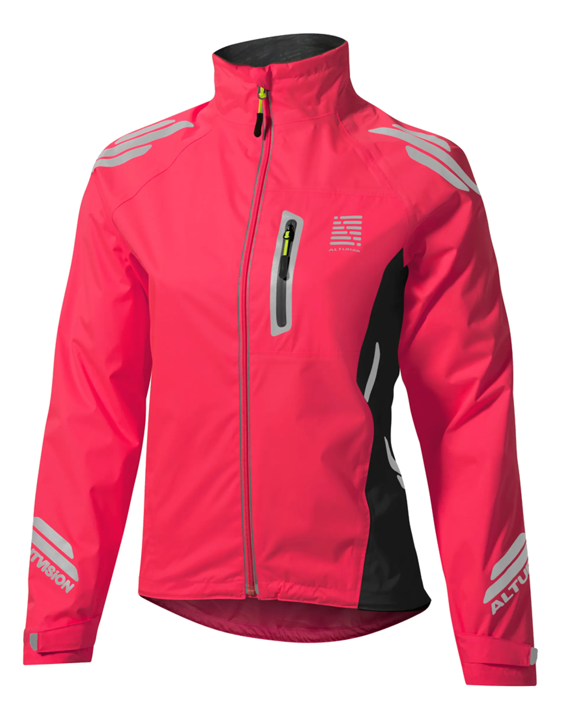 Altura Night Vision Womens Waterproof Jacket Hi Vis Raspberry/Black