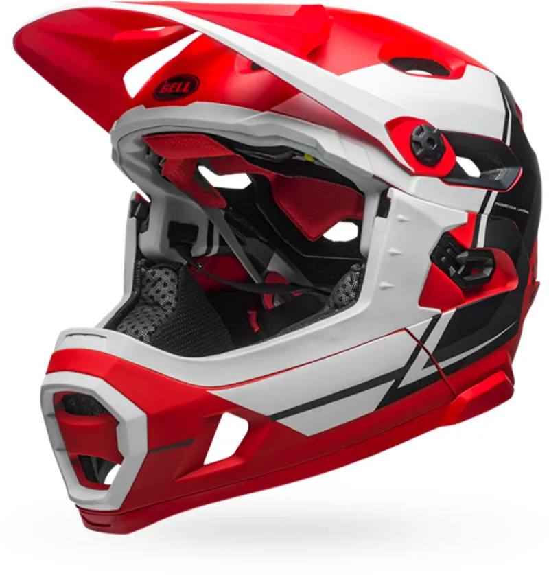 Bell Super DH Mips Full Face Helmet Red/White