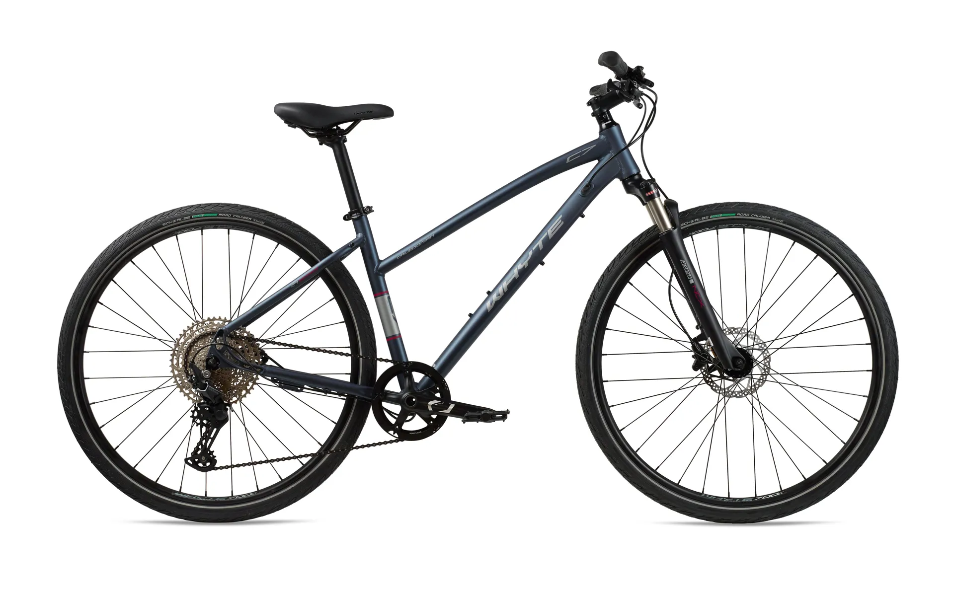 Whyte Caledonian v3 Ladies Hybrid Bike 2021 Matt Midnight Pewter/ Red