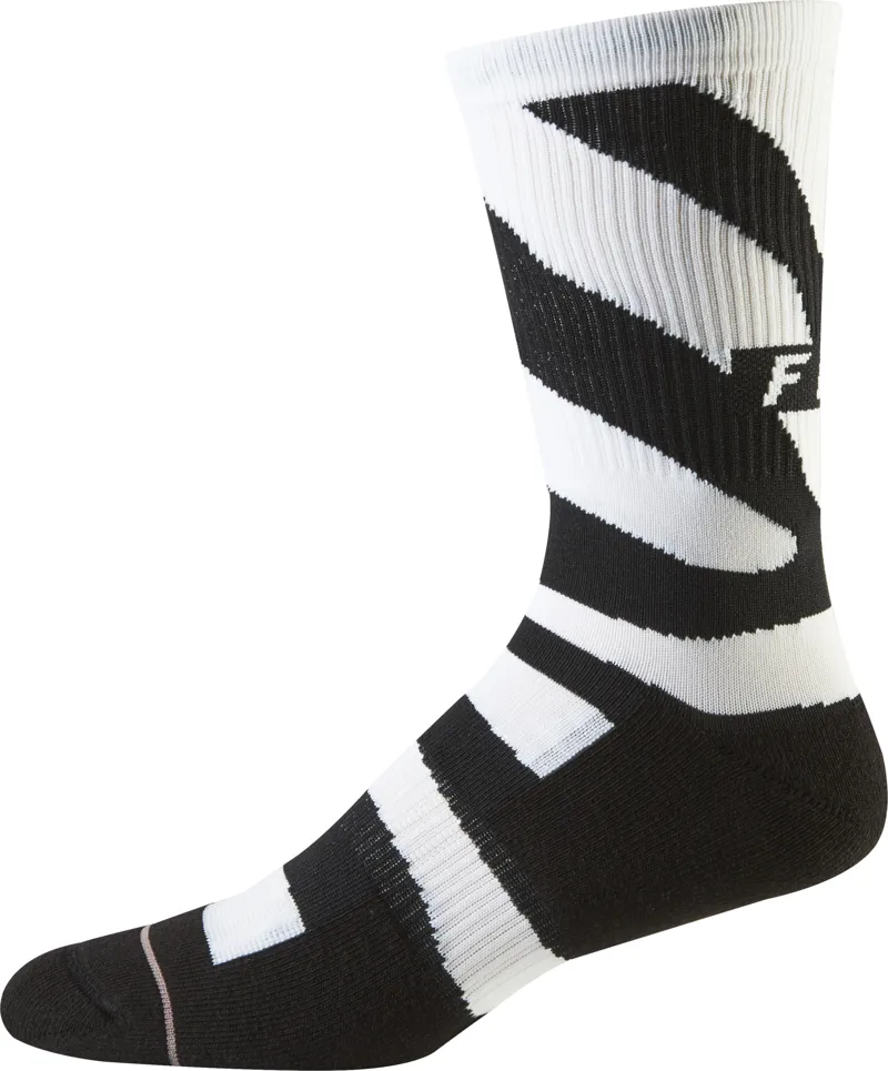 Fox Trail 6 inch Socks Black/White