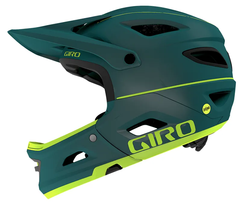 Giro Switchblade Mips Full Face MTB Helmet Matte True Spruce/Citron