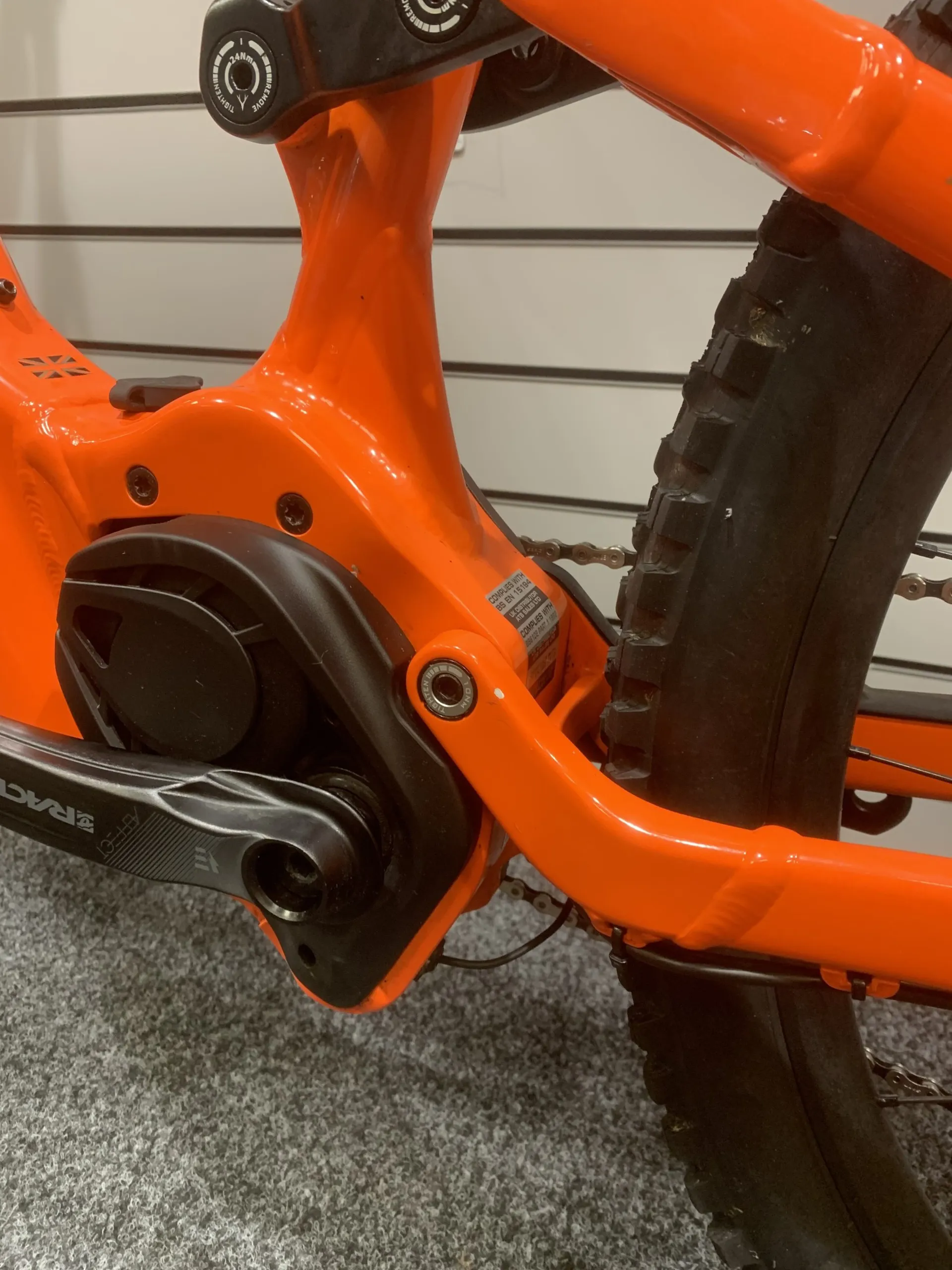 2nd Hand Whyte E160 RSX 29er XL Electric Bike 2023 Gloss Orange