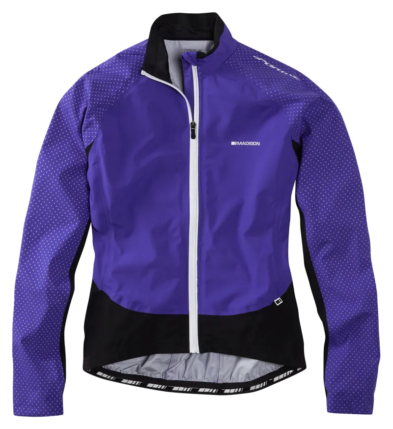 Madison Womens Sportive Hi Viz Waterproof Jacket Purple