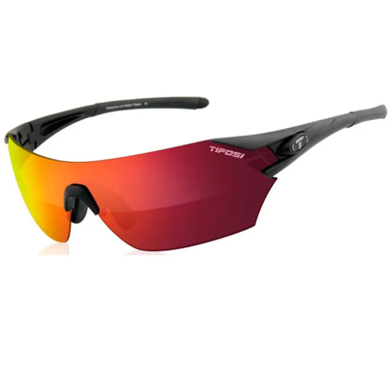 Tifosi Podium Sunglasses Matt Black Clarion Red