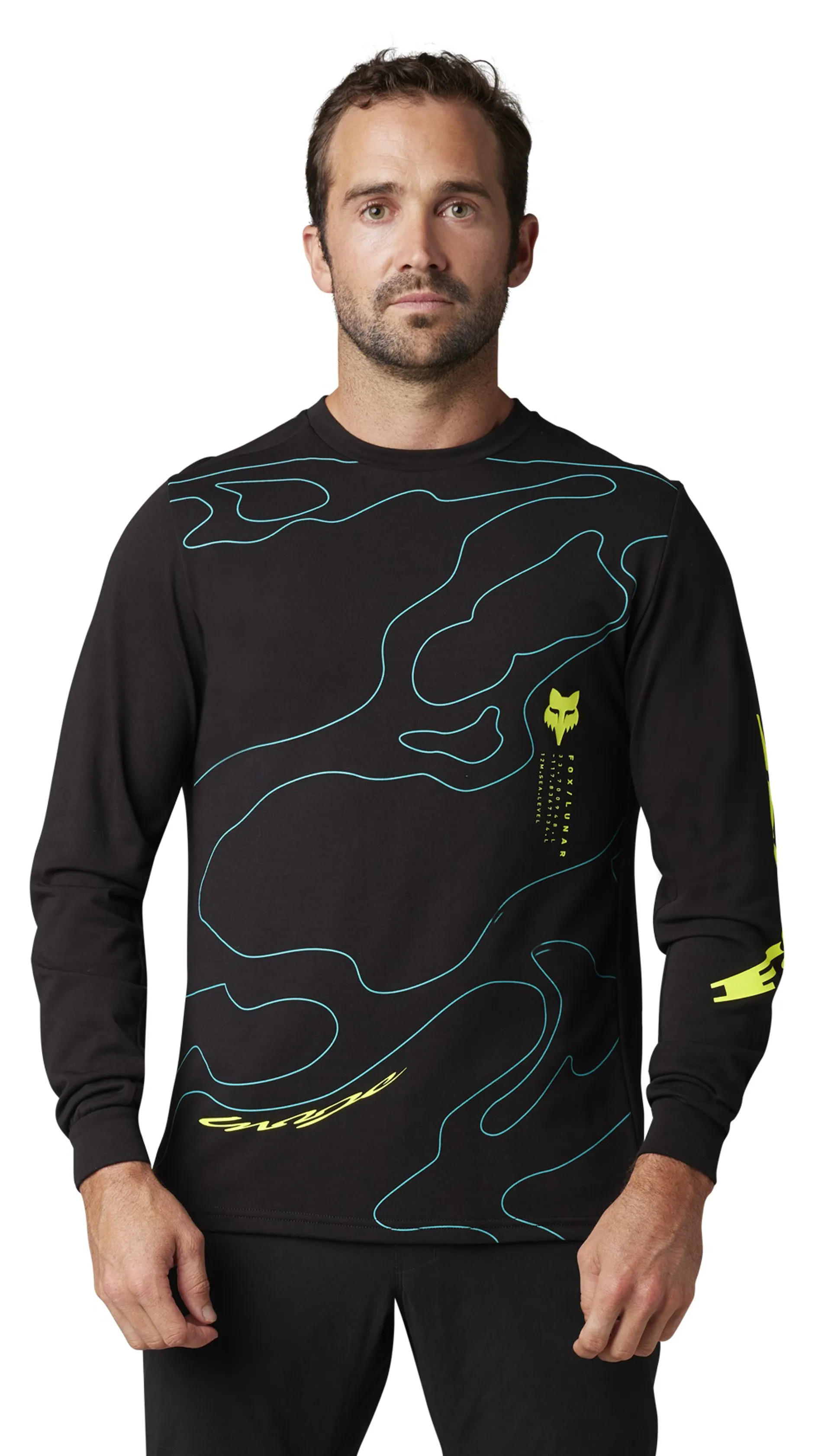 Fox Ranger Dri-Release Lunar Mid LS Jersey Black