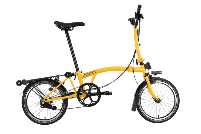 Brompton C Line Explore Mid with rack 2023 Bumblebee Yellow