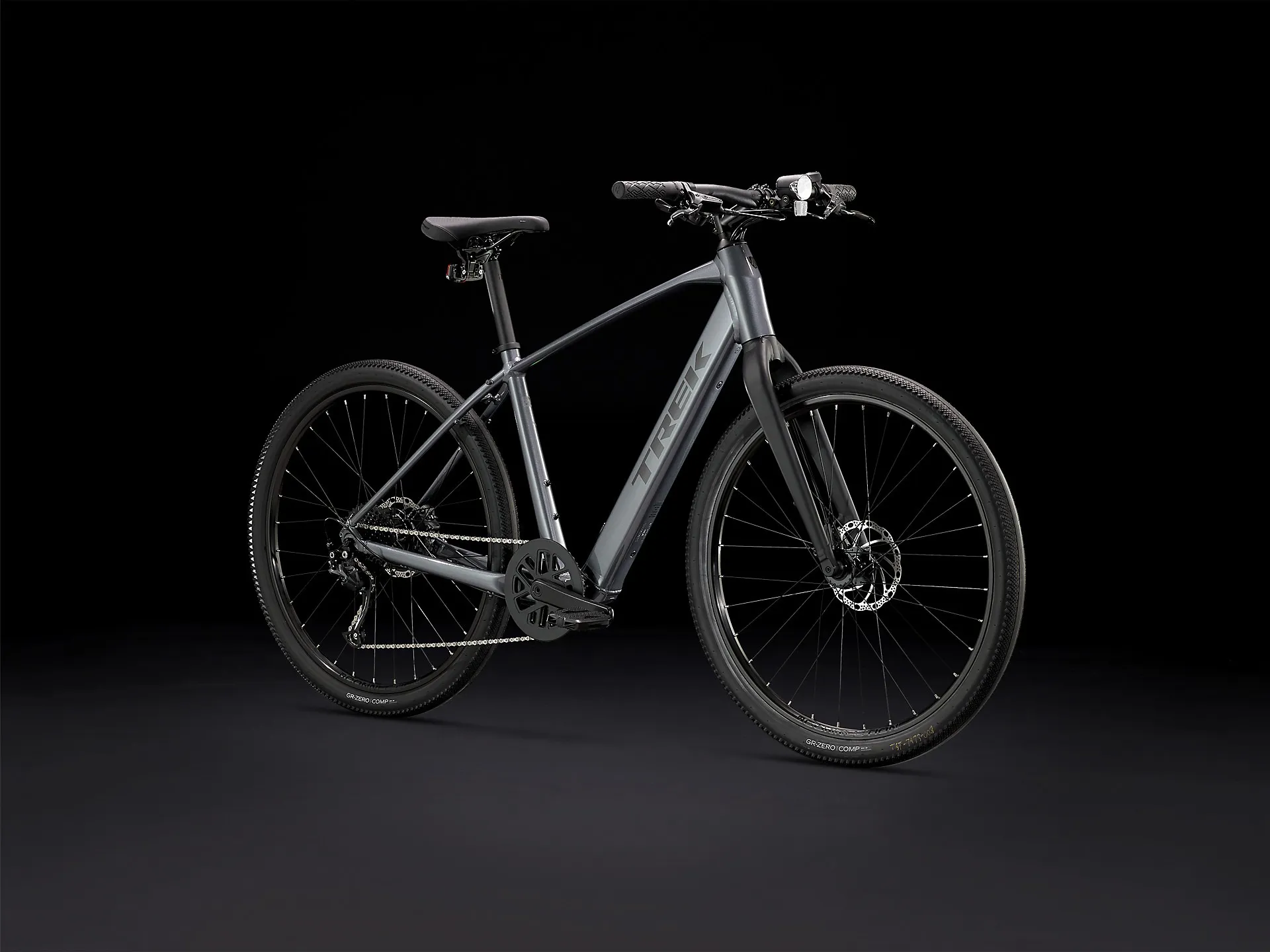 Trek Dual Sport+ 2 Electric Hybrid Bike Galactic Grey