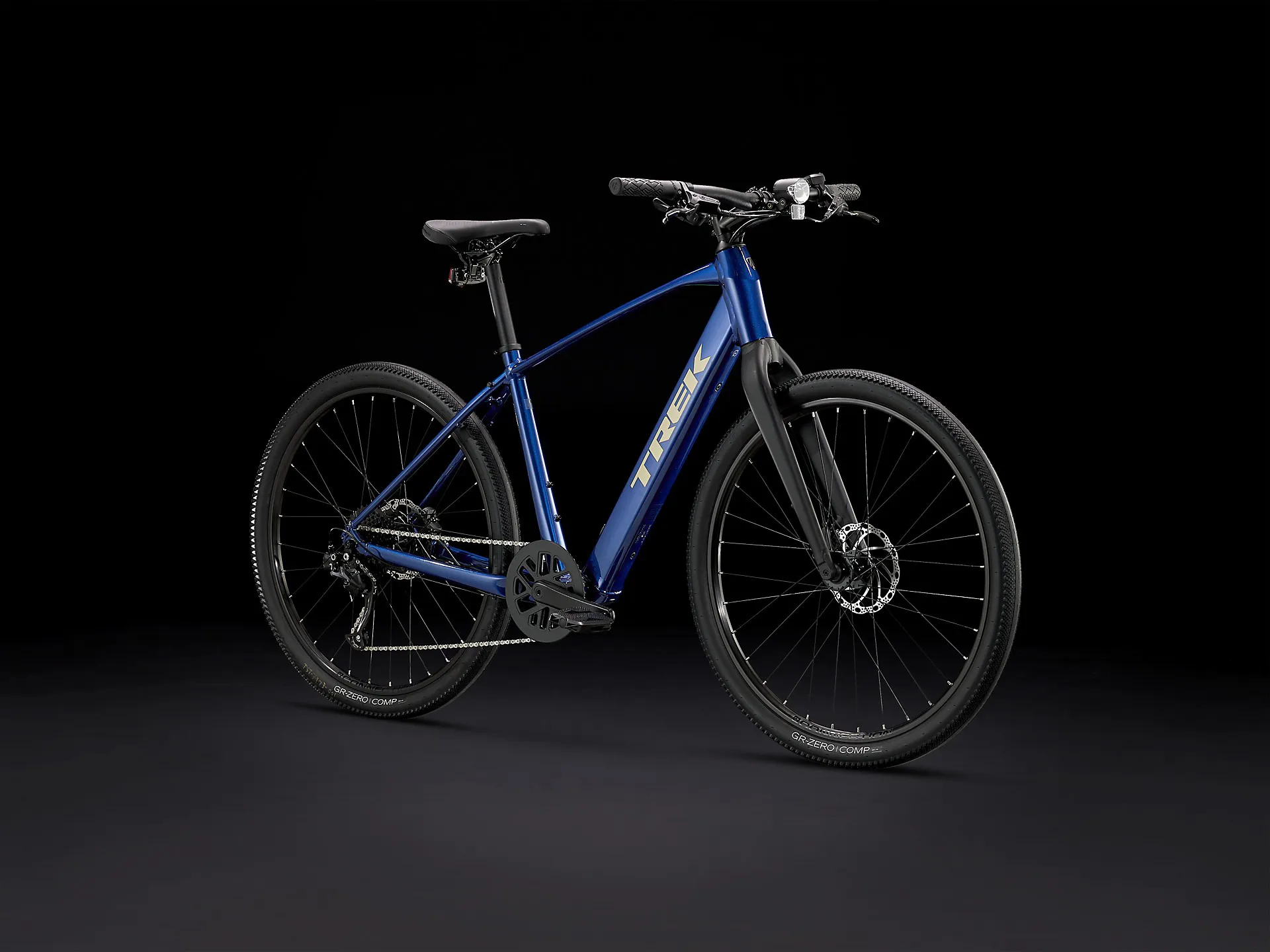 Trek Dual Sport+2 Electric Hybrid Bike 2023 Hex Blue