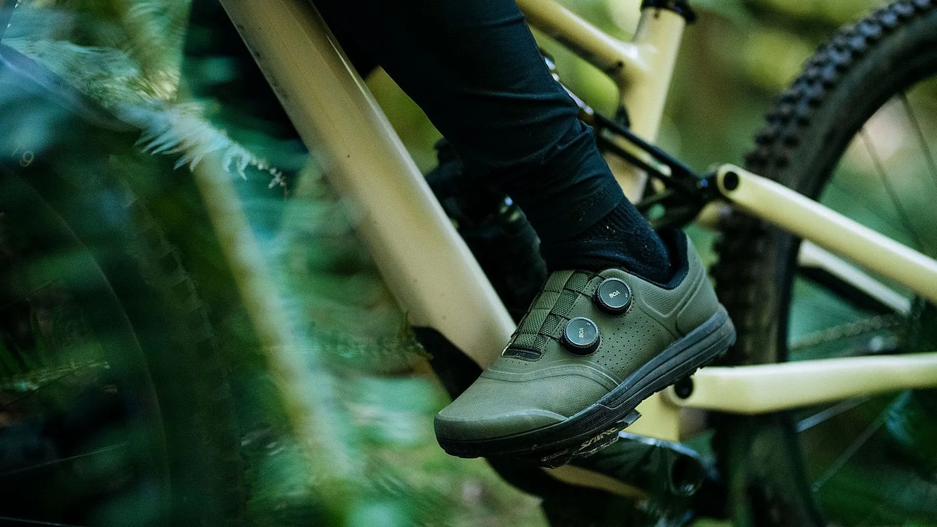 Specialized 2FO Cliplite MTB Shoes Taupe/Dark Moss Green