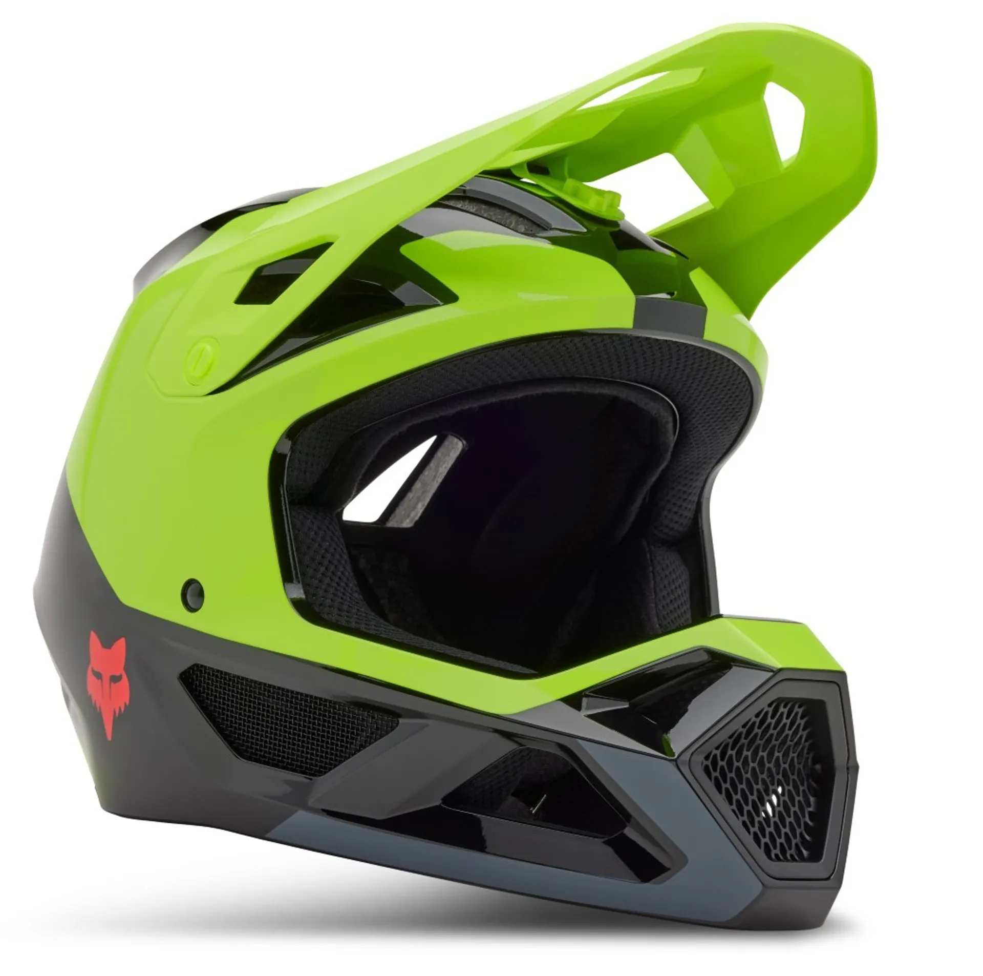 Fox Rampage Barge Youth Full Face MTB Helmet Fluorescent Yellow