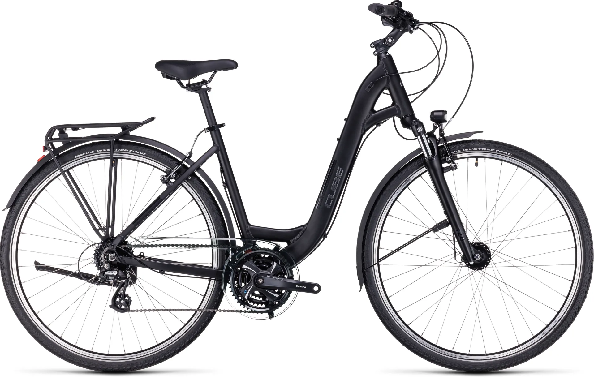 Cube Touring Easy Entry Hybrid Bike 2024 Black/Metal