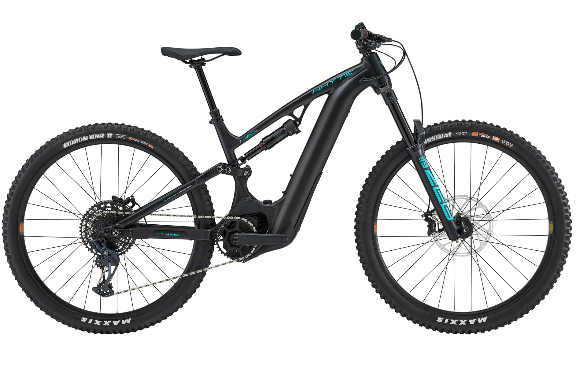 Whyte E160 S 29er Electric Bike 2023 Matt Black/Turquoise