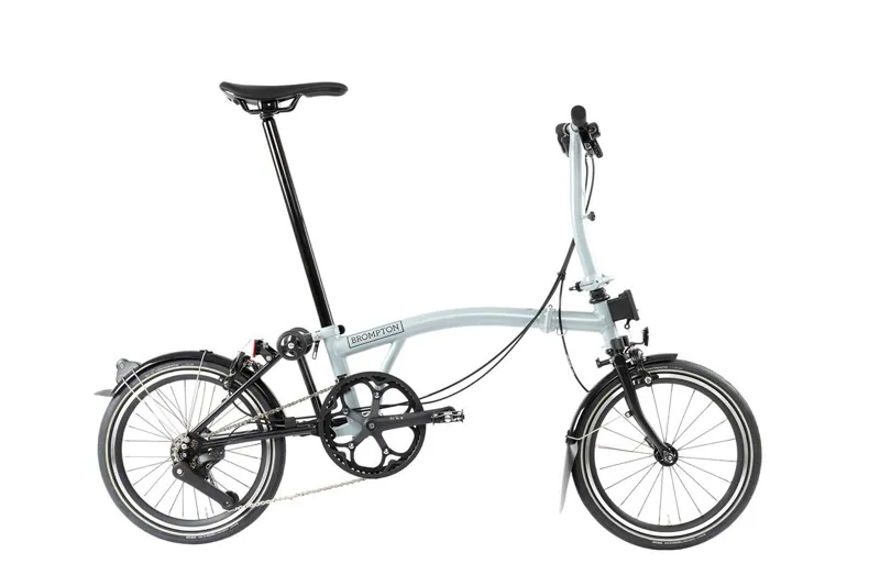 Brompton P Line Urban Low 4 Speed Folding Bike 2024 Lunar Ice Metallic