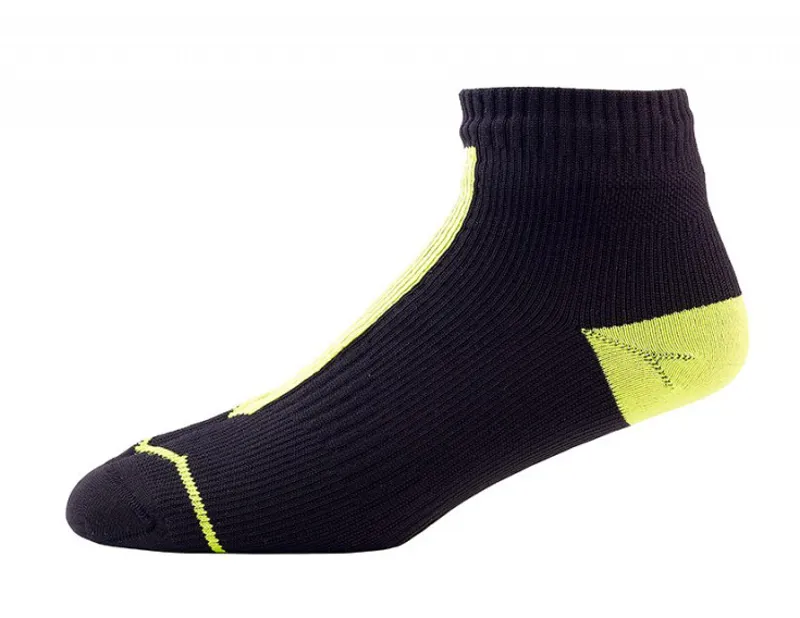 SealSkinz Road Thin Socklet Charcoal/Yellow