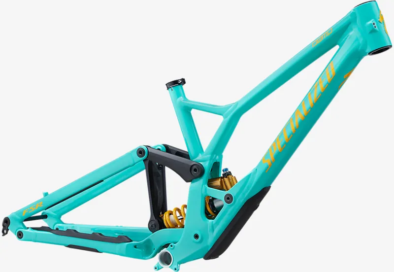 Spec Demo Race 29er mountain bike Frame 2020 Acid Mint/Burnt Yellow
