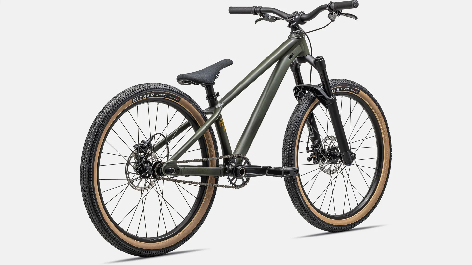 Specialized P.Series P.2 24in Dirt Jump Bike 2024 Satin Dark Moss Overspray/Oak Green/Harvest Gold